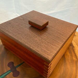 Wood Box / Wooden Box With Lid / Hand Crafted / Keepsake Box / Mahogany ...