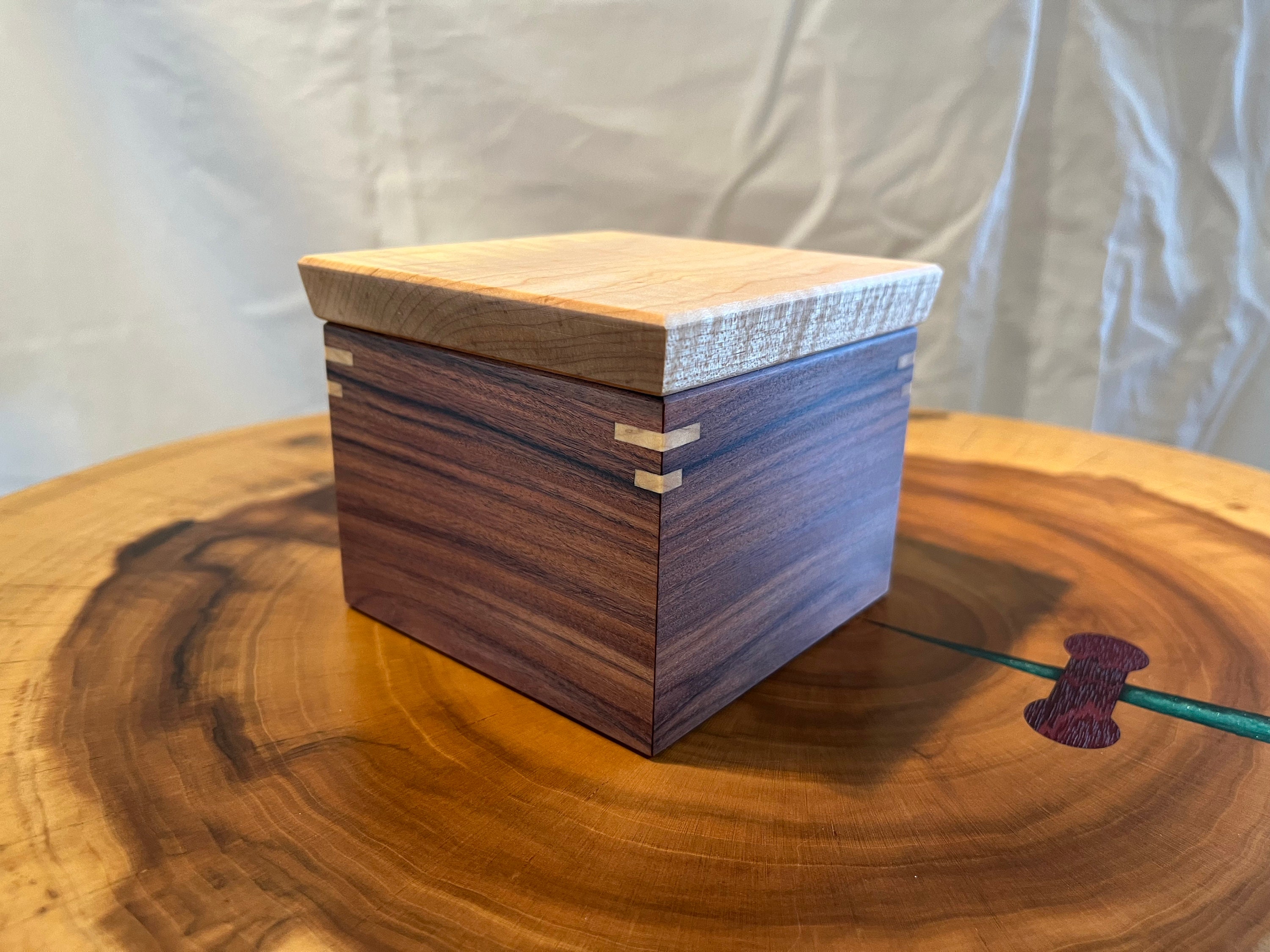 Wood Box / Wooden Box With Lid / Hand Crafted / Keepsake Box / Morado ...