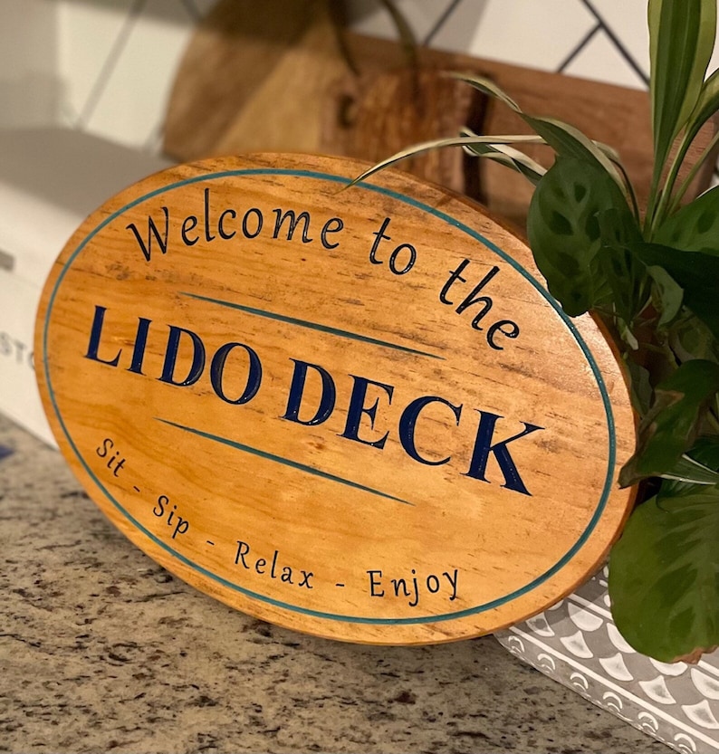 LIDO DECK Sign Digital File / Jpeg / Svg / Dxf / Eps Format. CNC and ...