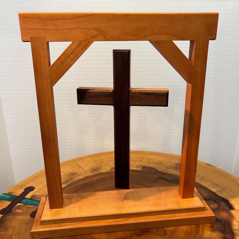 Floating Cross Wood - Etsy