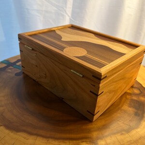 Wood Box / Wooden Box With Lid / Hinged Lid / Hand Crafted / Keepsake ...