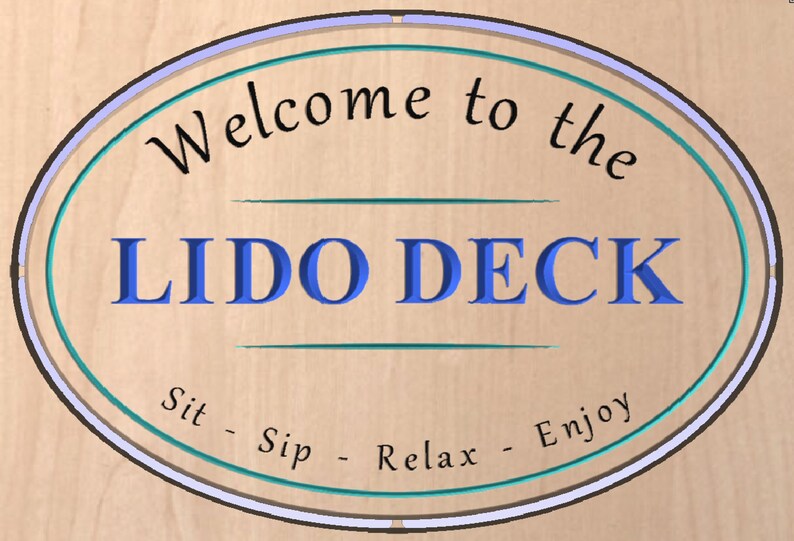 LIDO DECK Sign Digital File / Jpeg / Svg / Dxf / Eps Format. CNC and ...