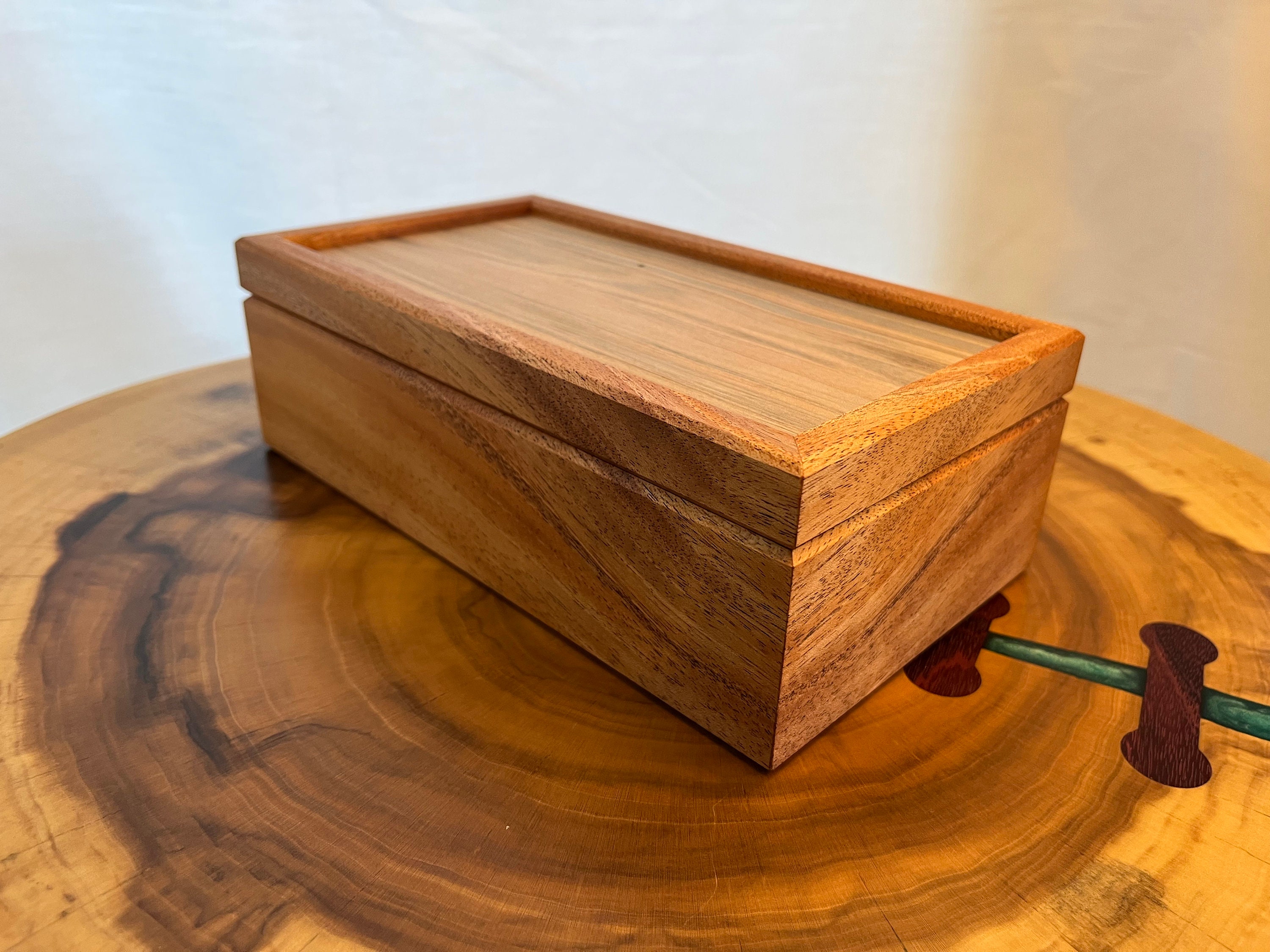 Wood Box / Wooden Box With Lid / Hand Crafted / Keepsake Box / Mahogany ...