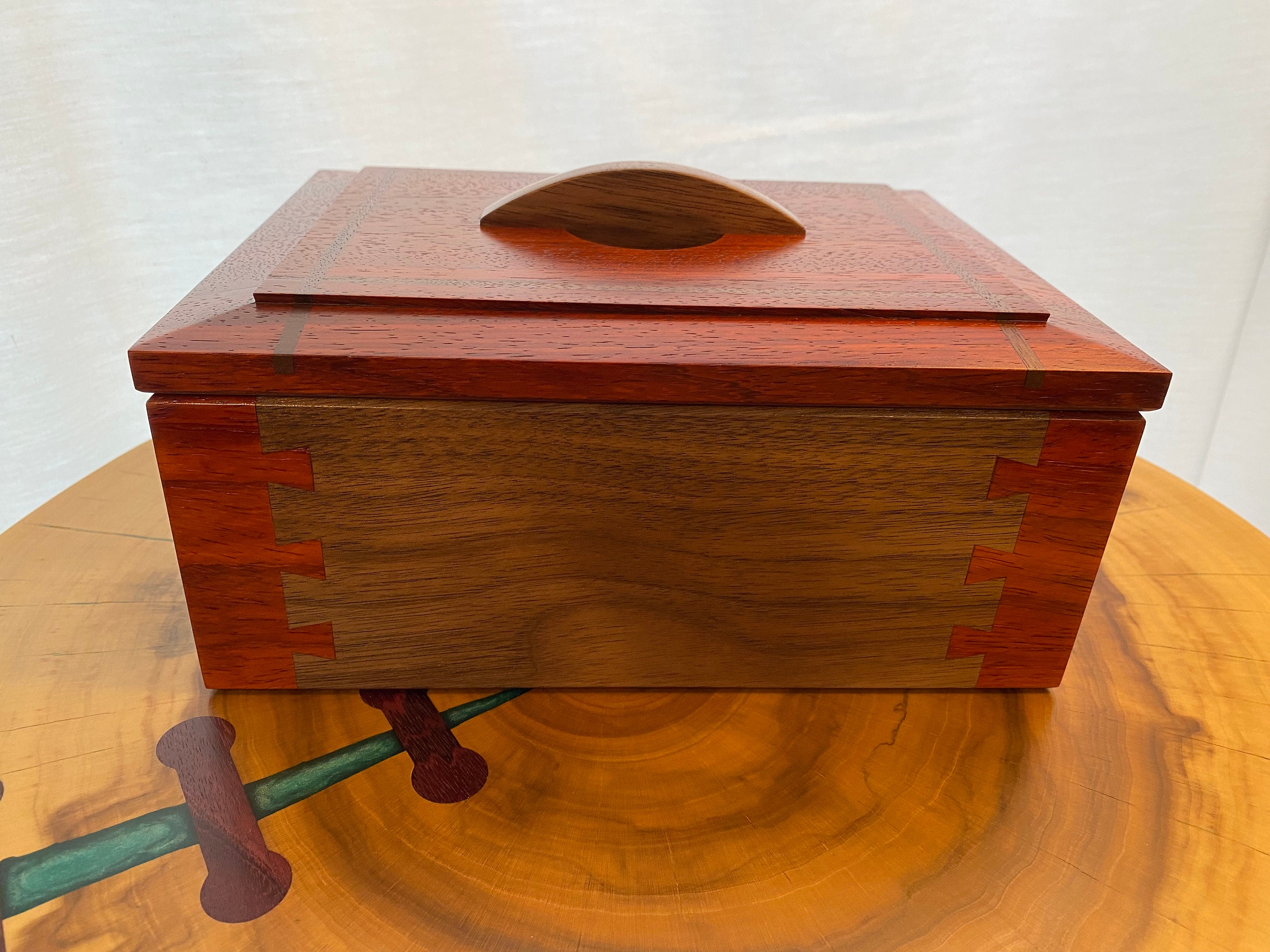 Wood Box / Wooden Box With Lift off Lid / Dovetails / Hand Crafted ...