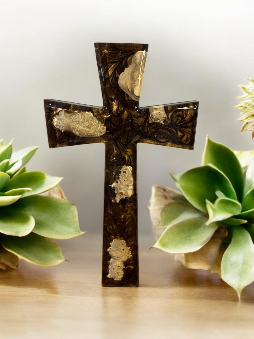 Epoxy Resin Cross | Wall Decor | Wall Art | Cross | Resin and Wood ...