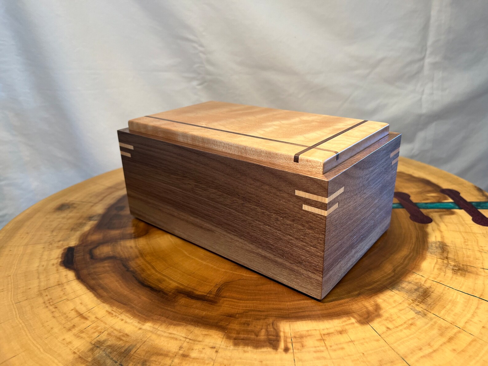 Wood Box / Wooden Box With Lid / Hand Crafted / Keepsake Box / Walnut ...