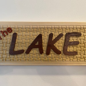 The Lake / Lake Sign / Wood Lake / Wall Decor / Lake Cabin / Lake House ...
