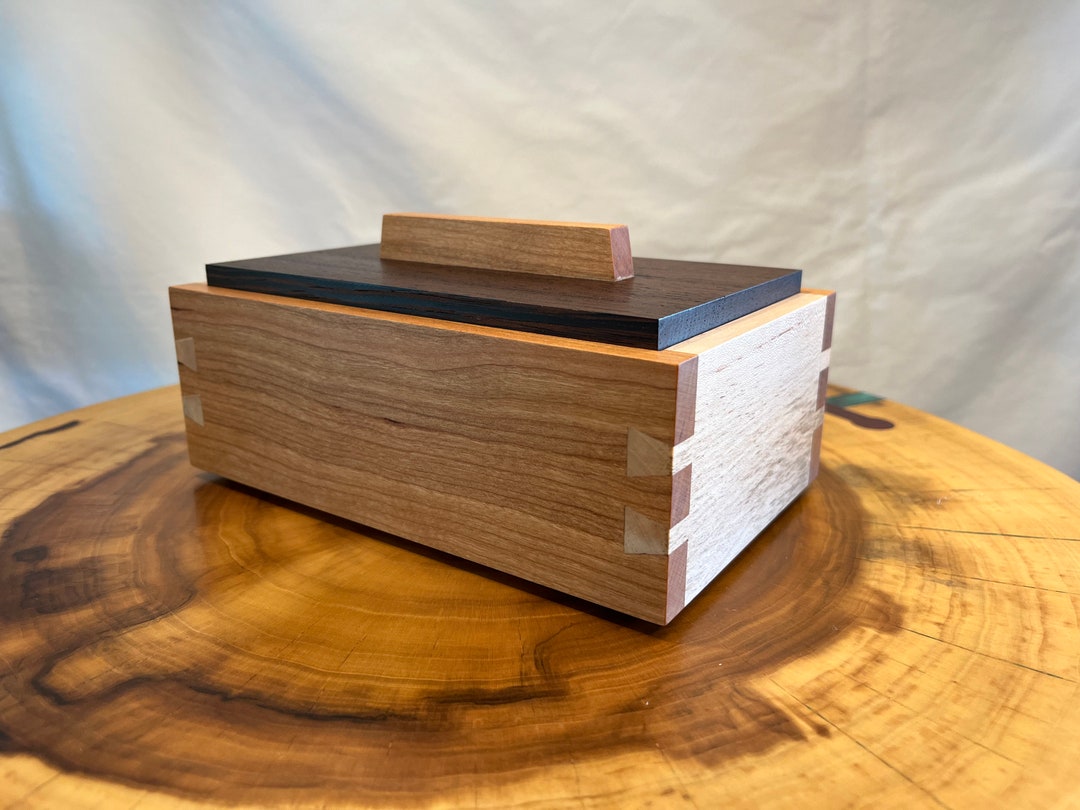 Wood Box / Wooden Box With Lift off Lid / Dovetails / Hand Crafted ...