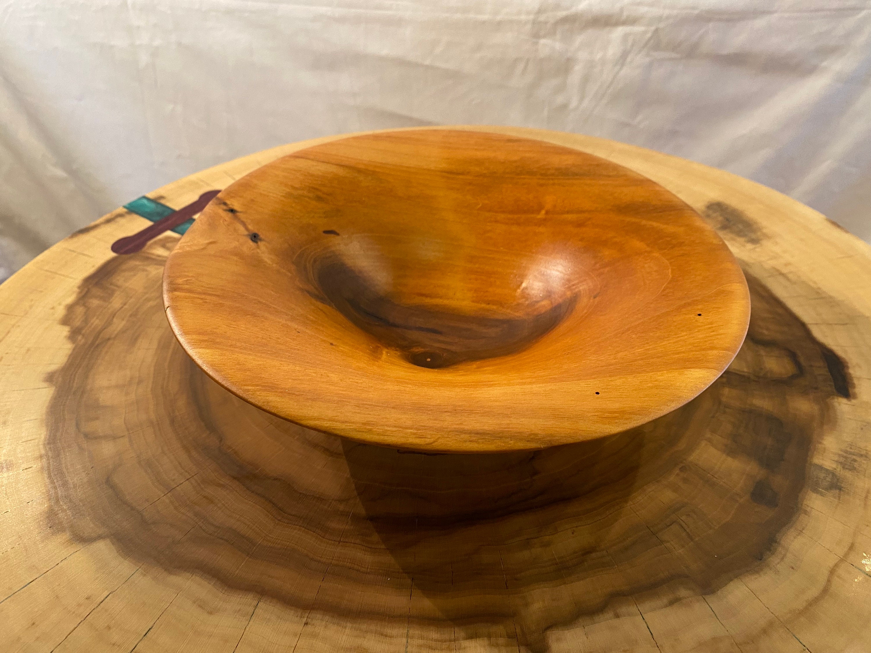 Wood Bowl / 9 Inch Polar Hand Turned Bowl / Hand Crafted Bowl / Rustic ...