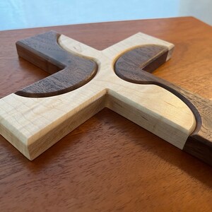 Wood Cross | Wall Decor | Wall Art | Hardwood Cross | Walnut and Maple ...