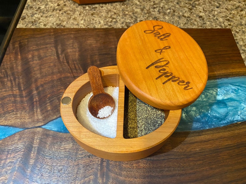 Salt Cellar / Salt and Pepper Cellar / Wood Salt Cellar / Salt Cellar ...