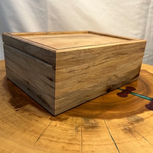 Wood Box / Wooden Box With Lid / Wood Hinged Lid / Hand Crafted ...
