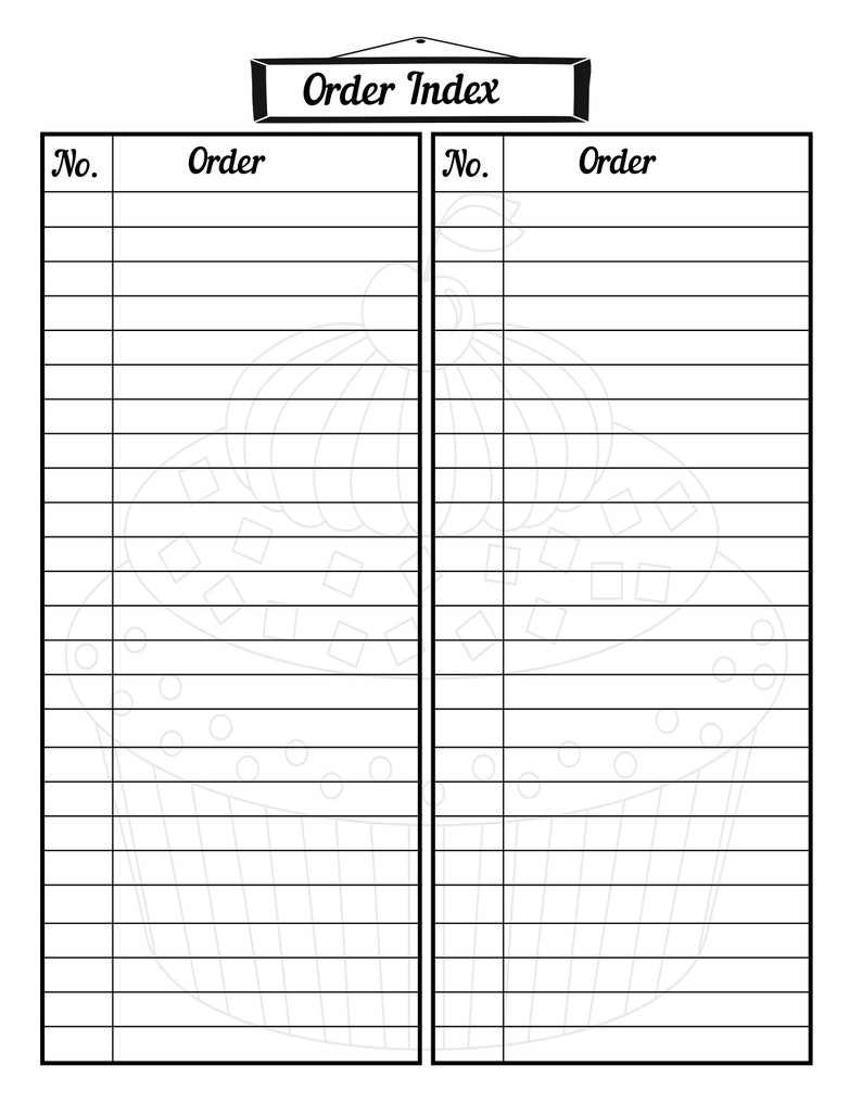 Bakery Order Forms, Cake Order Form Editable, Cupcake Order Form ...
