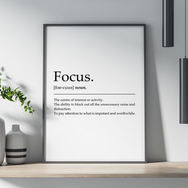 Focus Poster - Etsy