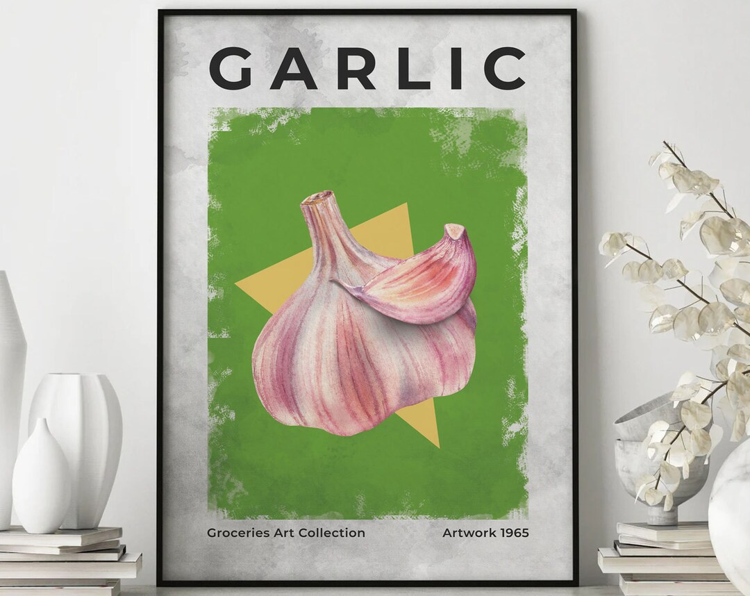 Garlic Vintage Art Poster, Garlic, Poster, Wall Art, Poster Print, Wall ...