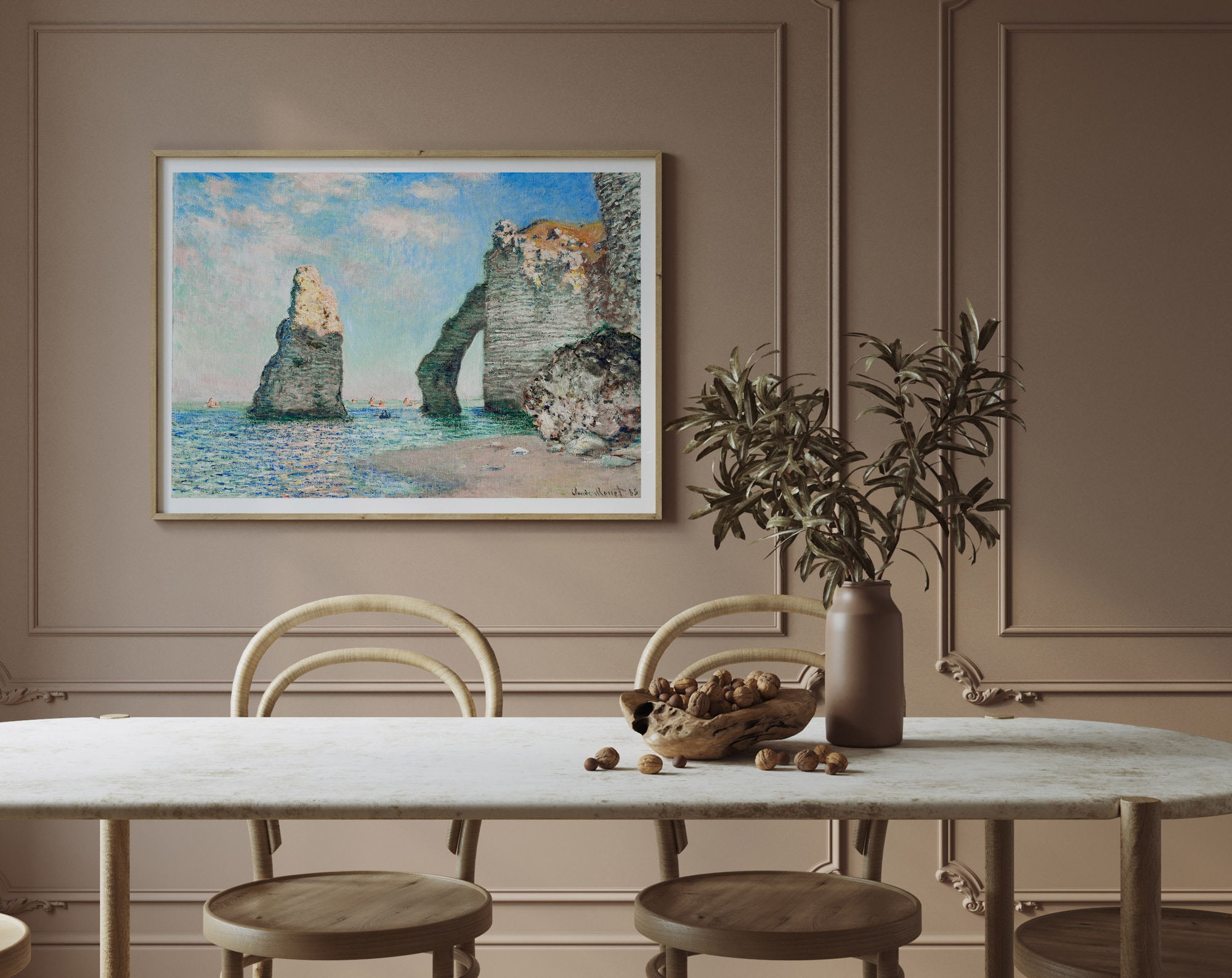 Claude Monet Sea Cliffs Beach Painting Monet Art. Vintage - Etsy