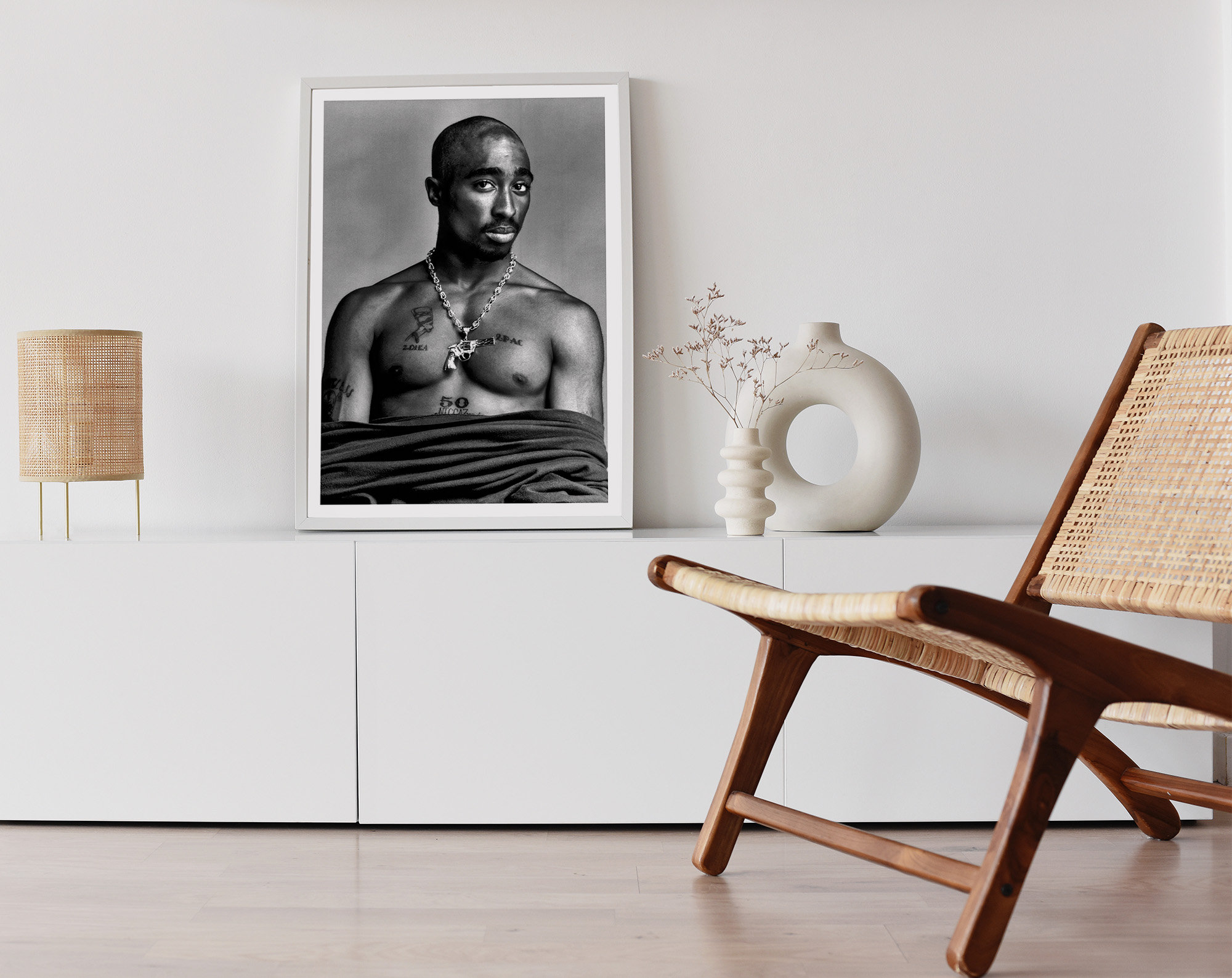 Tupac Shakur 2Pac Portrait Celebrity Iconic Famous Person - Interior ...