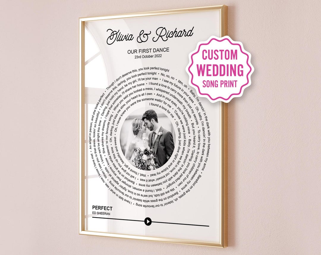 Custom Song Lyrics Print, Our Song Custom Print, Wedding Gift ...