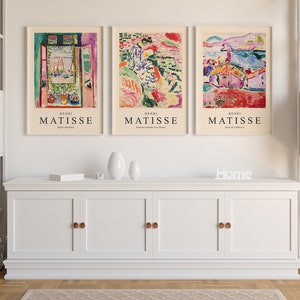 Matisse Art Print Set of 3, Mid Century Modern, Framed Wall Decor - Etsy