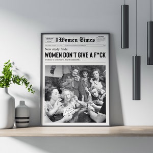 Feminist Newspaper Art Print, Retro Women Empowerment Poster - Etsy