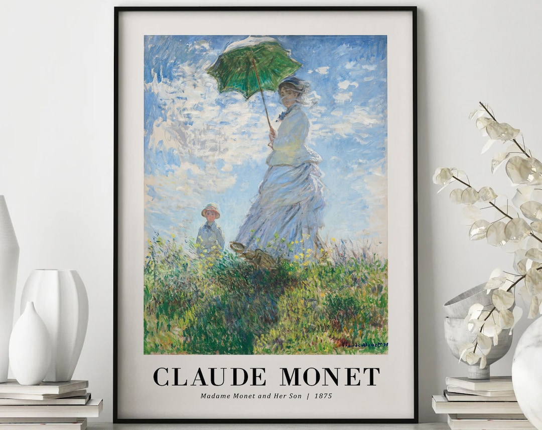 Madame Monet and Her Son, Claude Monet Museum-quality Poster - Etsy