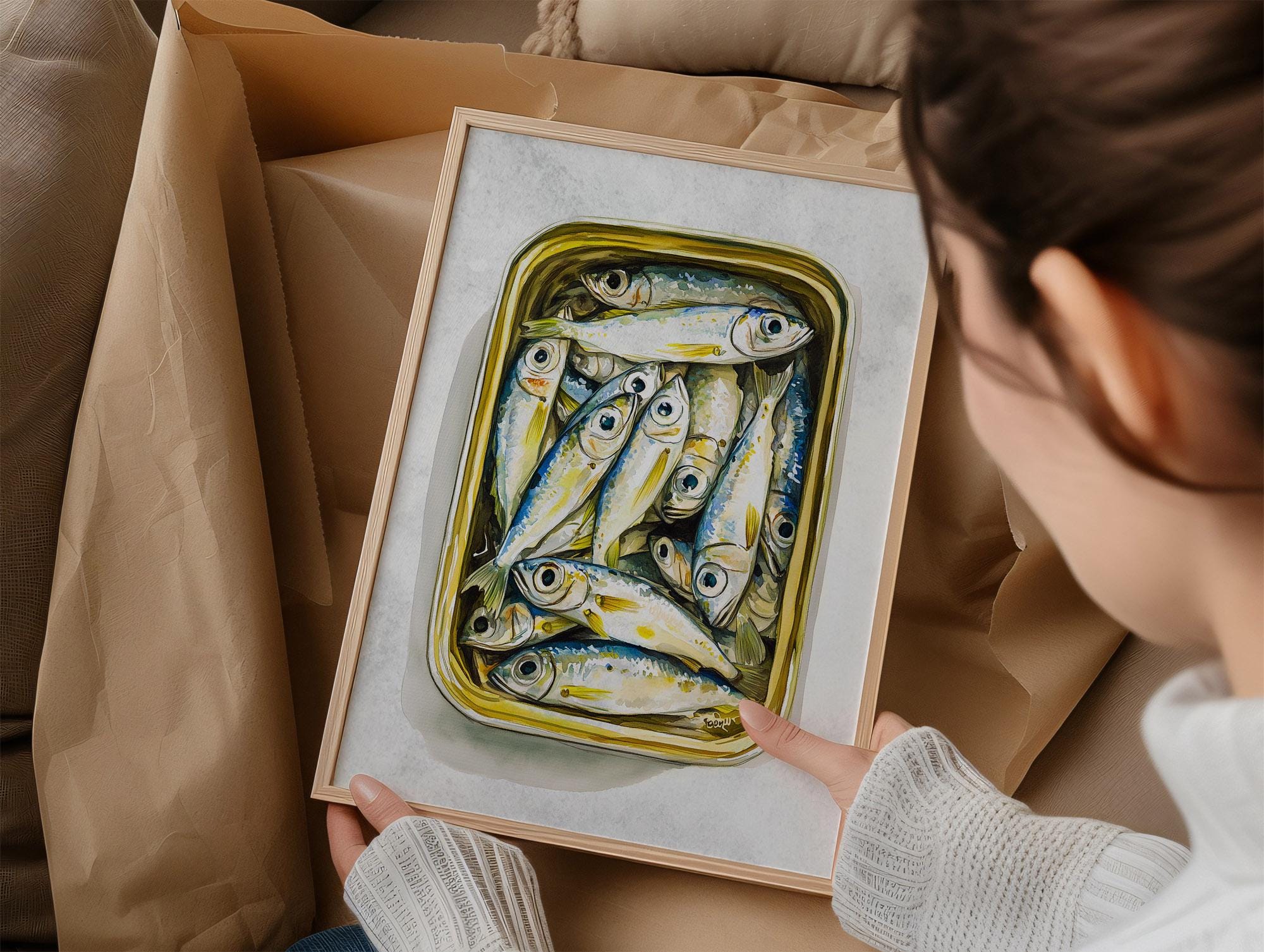 Tinned Sardines Print, Retro Kitchen Poster, Sardine Lover Gift - Etsy