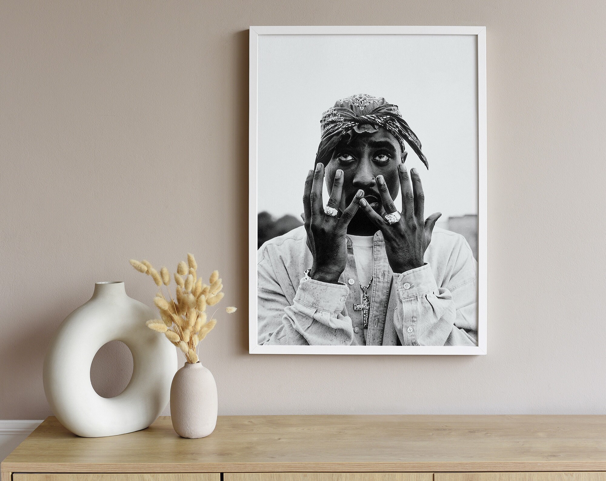 Tupac Shakur 2Pac Portrait Celebrity Iconic Famous Person () sold by ...