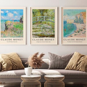 Monet Set of 3 Prints, Gallery Wall Set, Claude Monet, Printable Wall ...