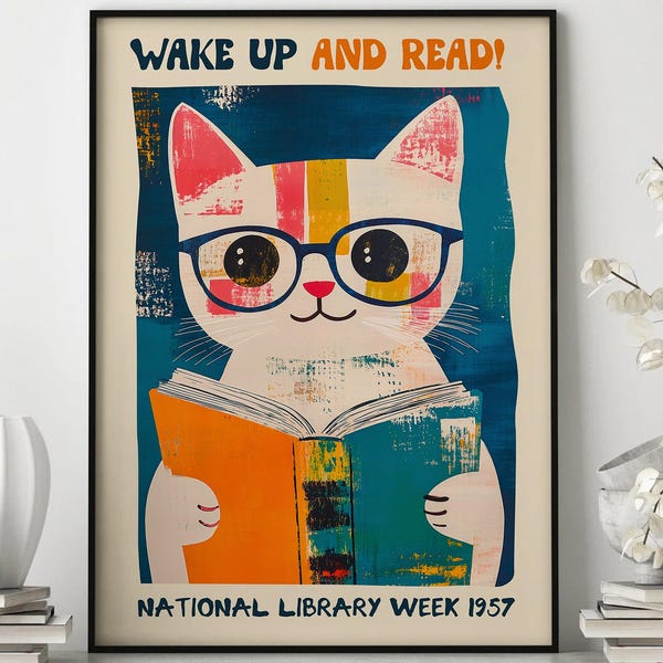 National Library Week Poster - Etsy