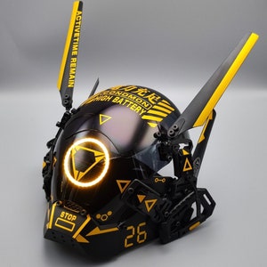 Self-design Luminous Cyberpunk Half-face Mask, Futuristic Mask With ...