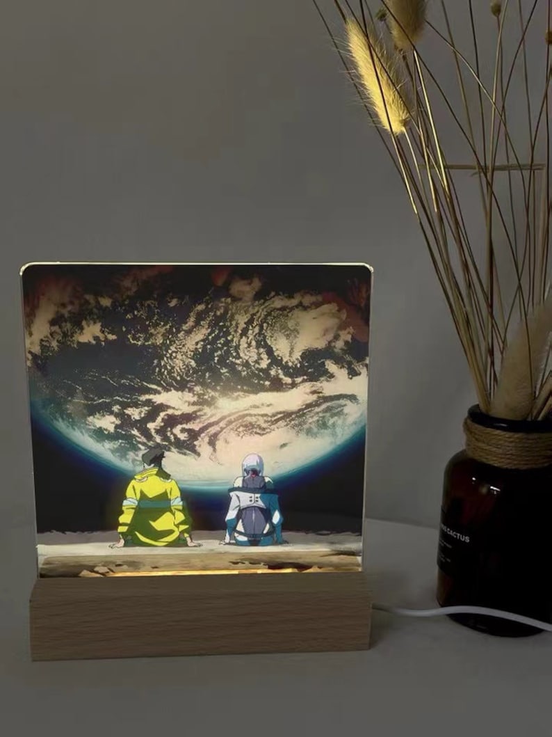 Edgerunners Lucy and David on the Moon Cyberpunk 2077 3D Night - Etsy