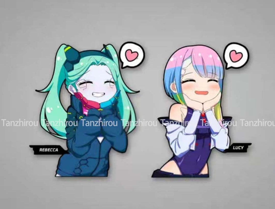 Cute Rebecca Sticker-lucy Sticker-cyberpunk Edgerunner Stikcer ...