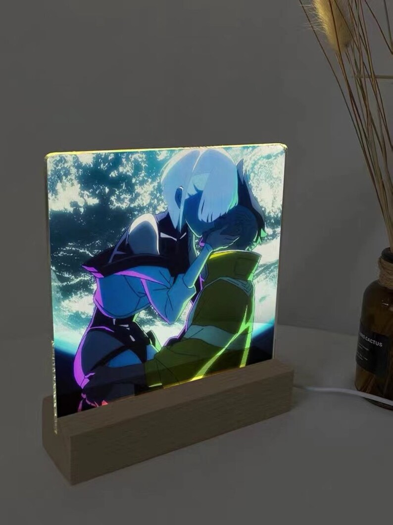 Edgerunners Lucy and David on the Moon Cyberpunk 2077 3D Night - Etsy