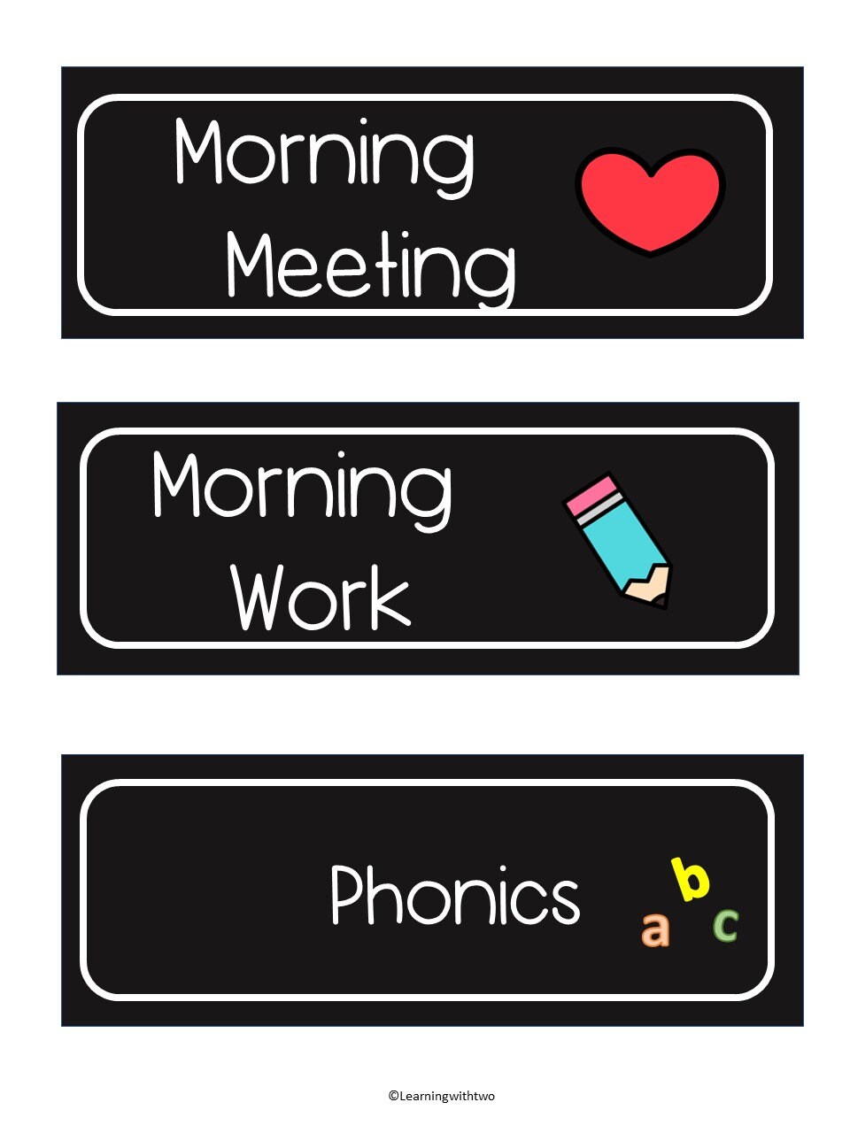 Editable Daily Schedule Cards - Etsy