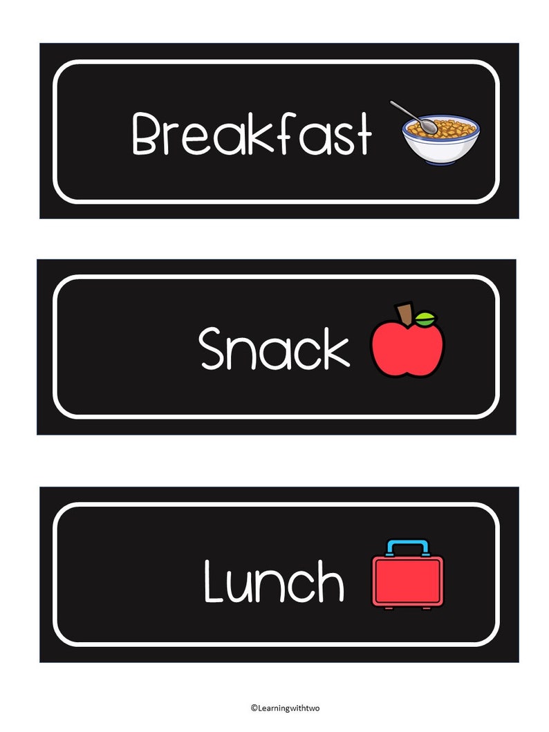 Editable Daily Schedule Cards - Etsy