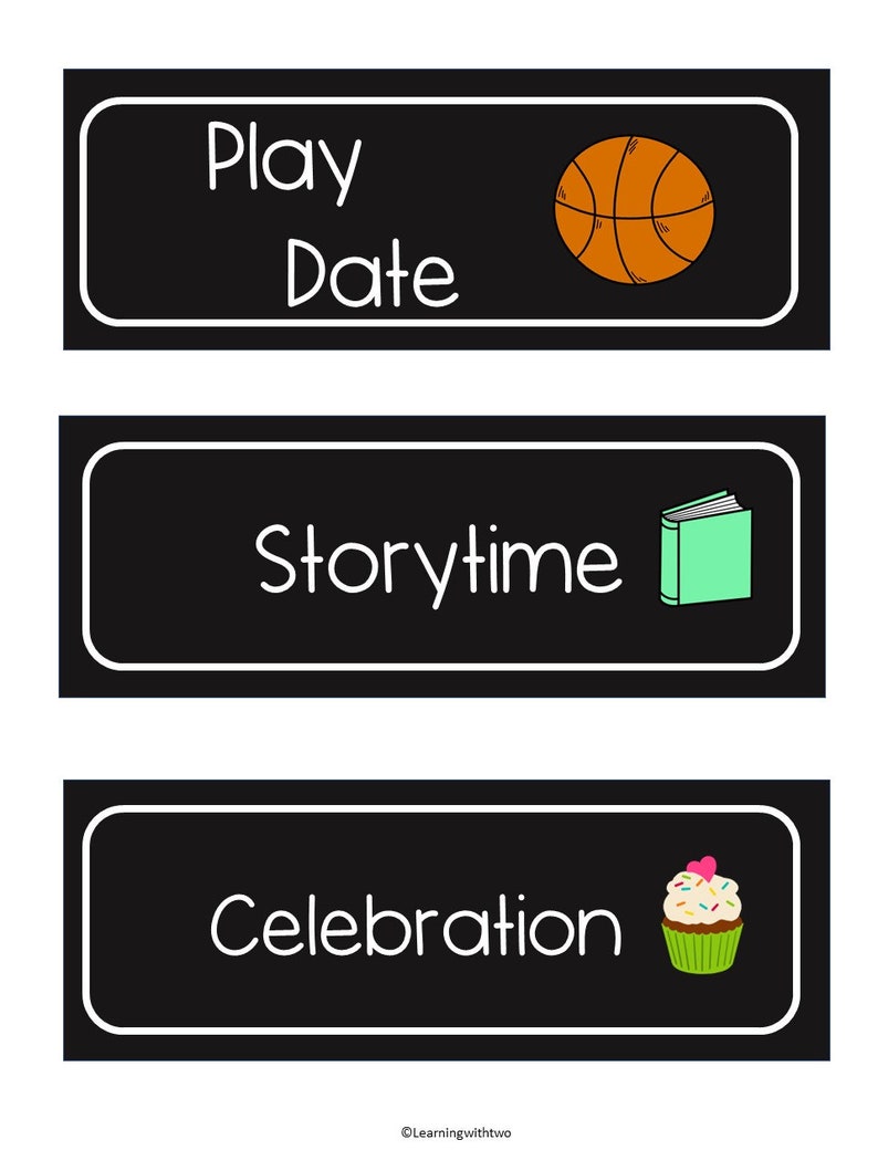 Editable Daily Schedule Cards - Etsy