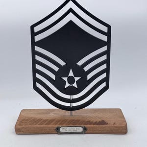 Smsgt - Senior Master Sergeant (E-8) Air Force Rank Silhouette Art on ...