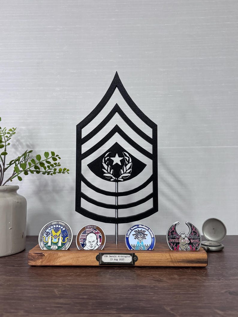 CSM - Command Sergeant Major - Army Enlisted Rank Silhouette Art on ...