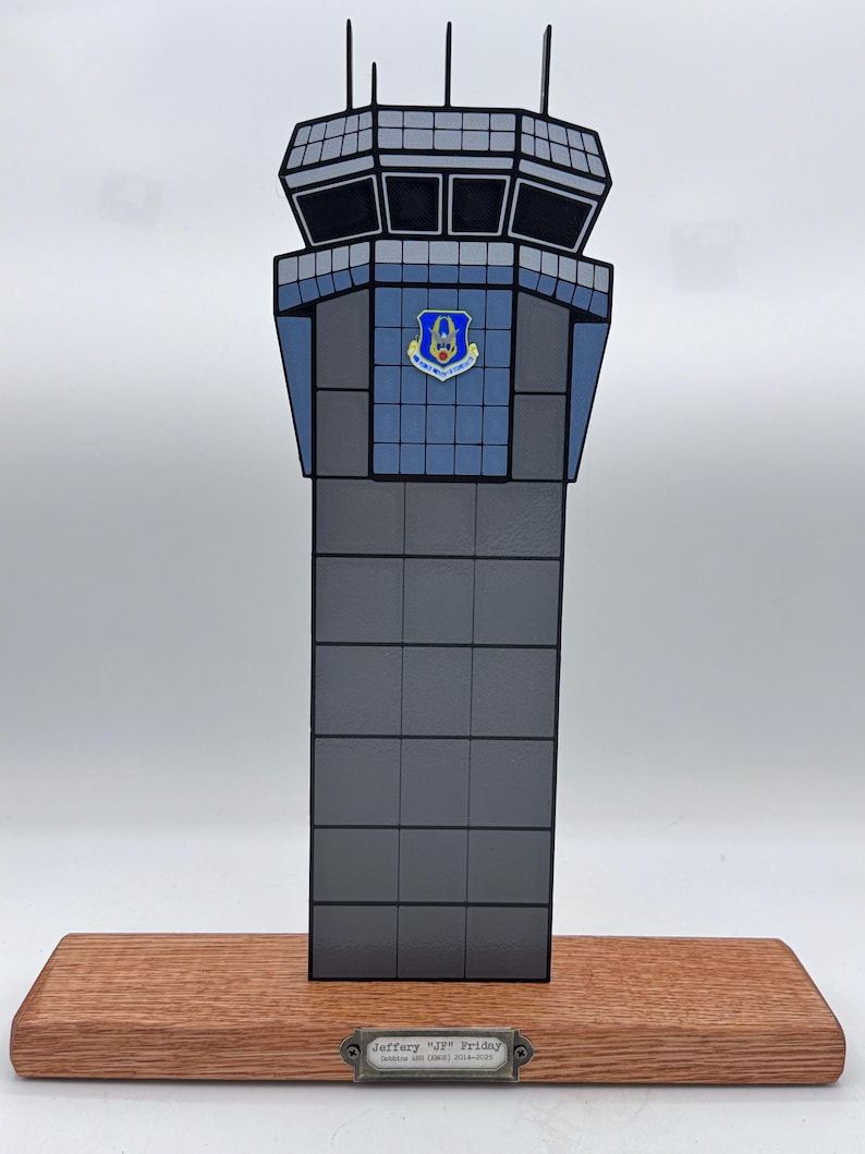 Air Traffic Control (ATC) Tower - Art on Wooden Stand - Custom Options ...