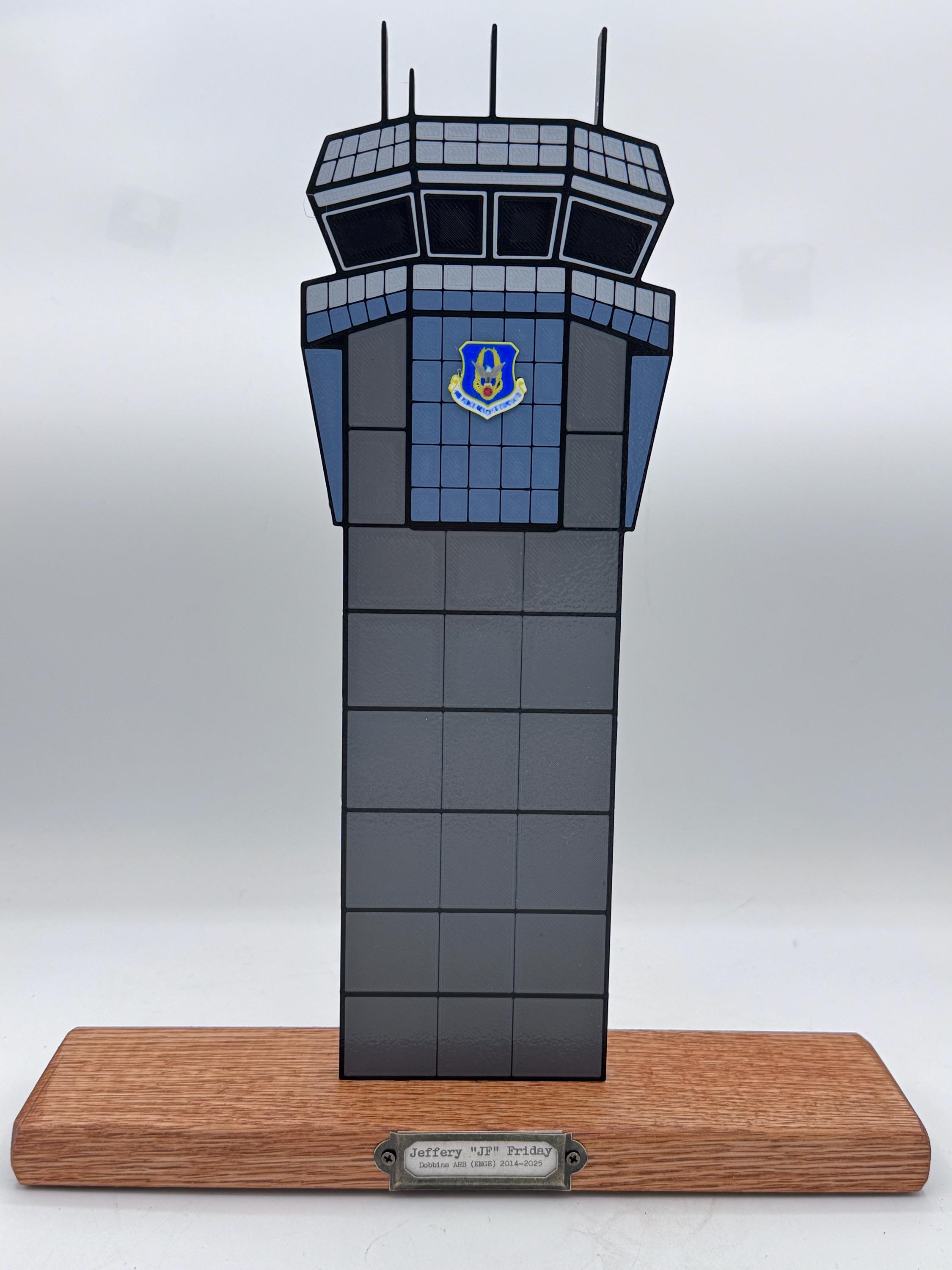 Air Traffic Control (ATC) Tower - Art on Wooden Stand - Custom Options ...