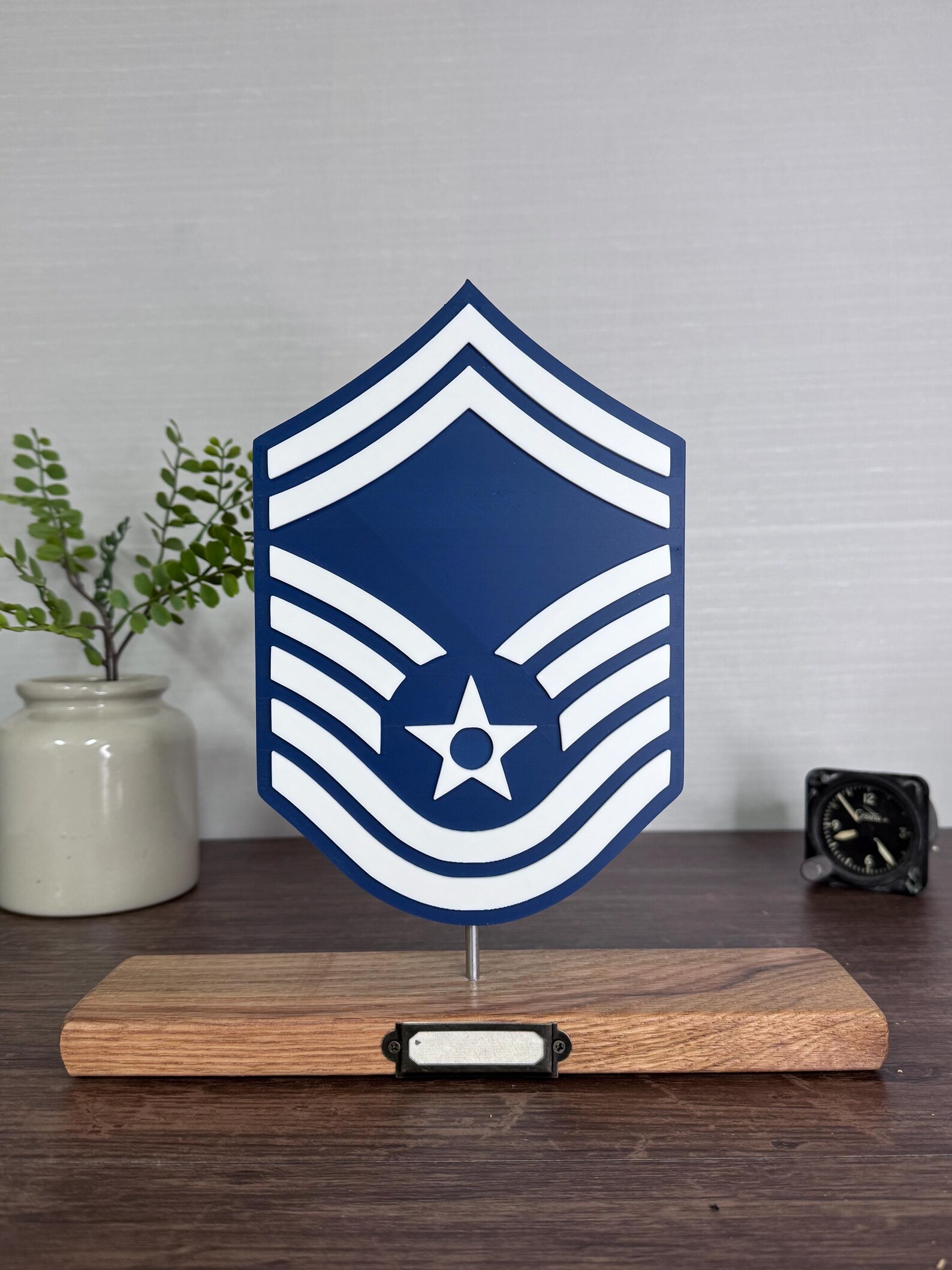 Smsgt - Senior Master Sergeant (E-8) Air Force Rank Silhouette Art on ...