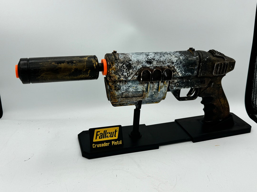 Fallout 76 Crusader Pistol Replica Prop DELUXE With Stand - Etsy