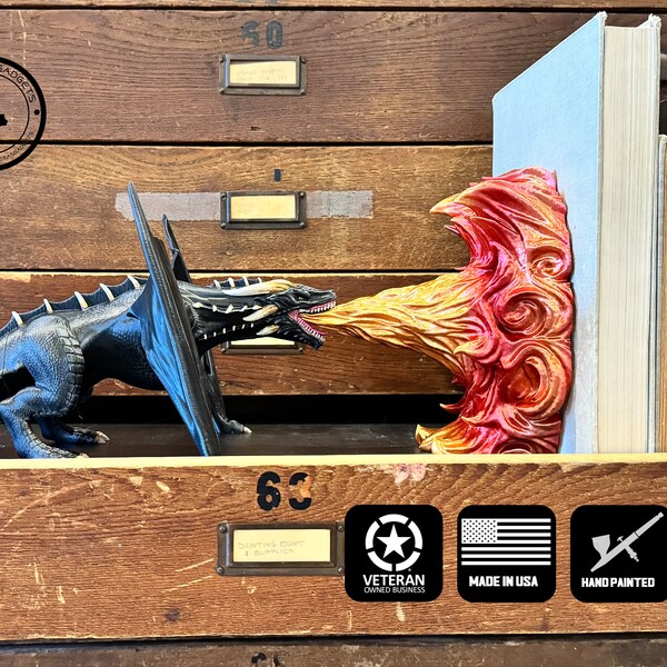 Dragon Flame Book Nook - Etsy