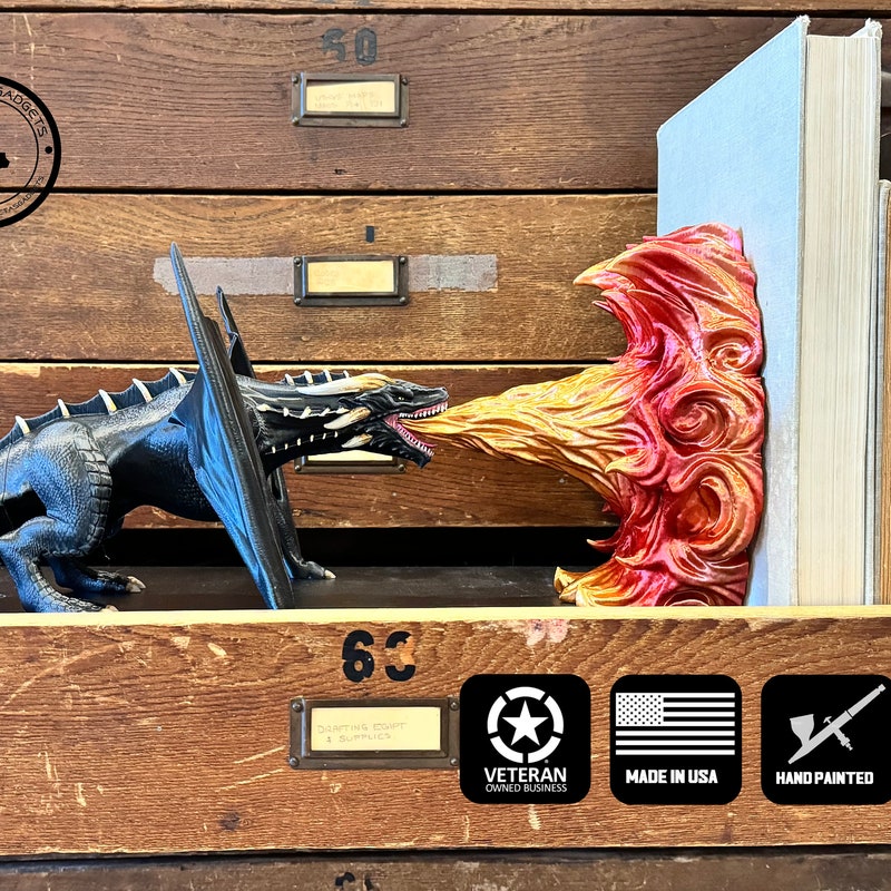 Dragon Bookends - Etsy