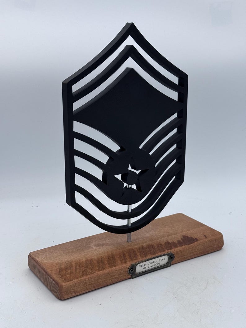 Smsgt - Senior Master Sergeant (E-8) Air Force Rank Silhouette Art on ...