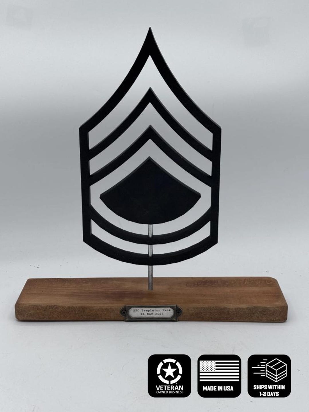 SFC - Sergeant First Class (E-7) Army Enlisted Rank Silhouette Art on ...