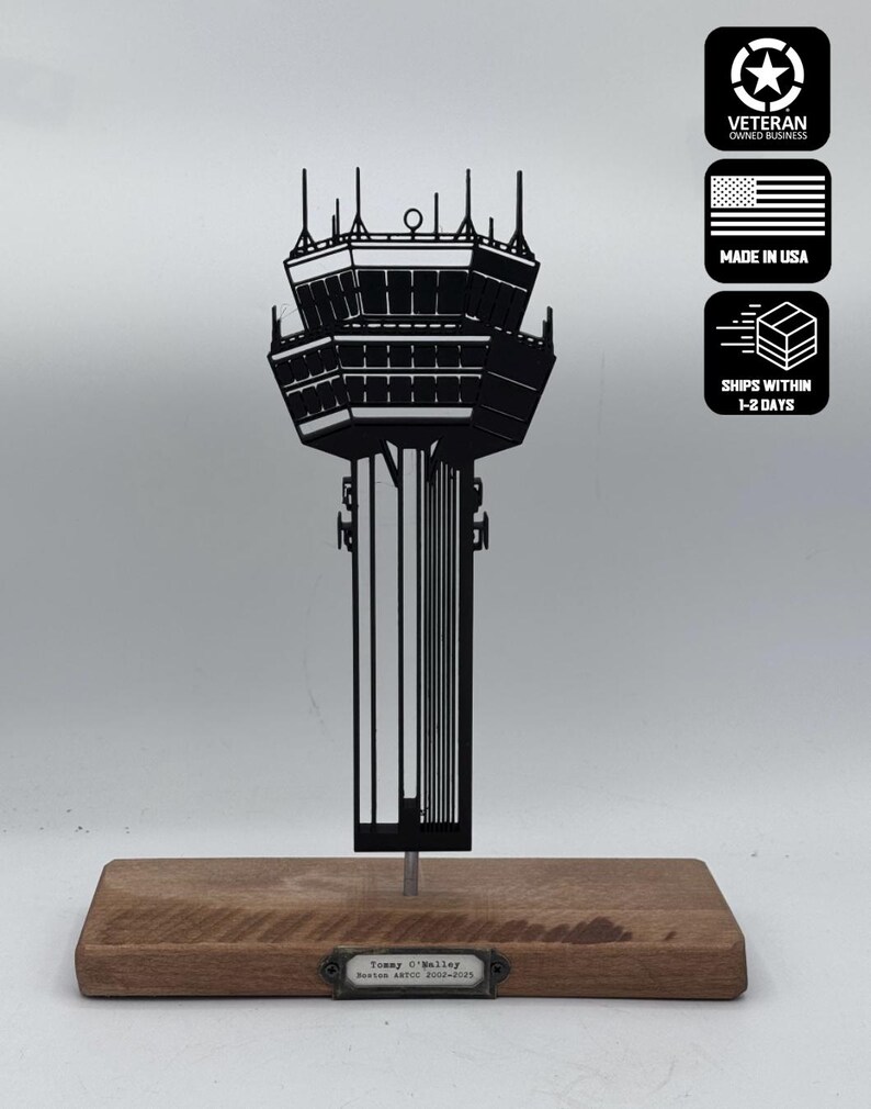 Air Traffic Control (ATC) Tower - Art on Wooden Stand - Custom Options ...