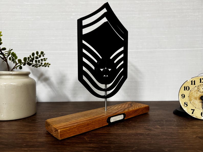 Smsgt - Senior Master Sergeant (E-8) Air Force Rank Silhouette Art on ...