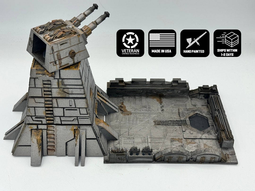 Star Wars Dice Tower and Tray - Death Star Turbo Laser - Etsy