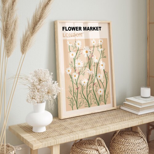 33 Flower Market Prints Set Vintage Botanical Wall Art Etsy